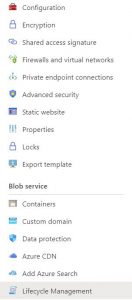 How to create an Azure storage lifecycle management policy
