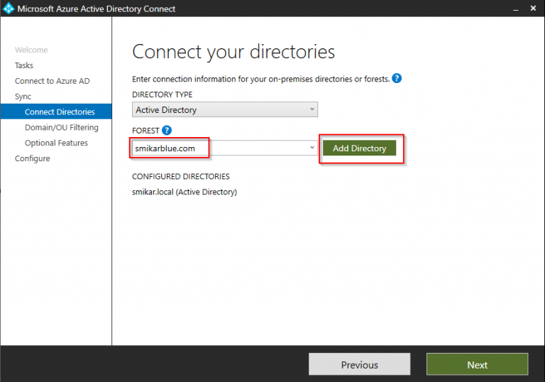 How to sync users from a second domain using AD Connect