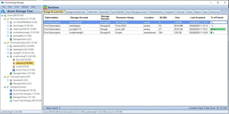 How to change the Tiering of Azure Blobs